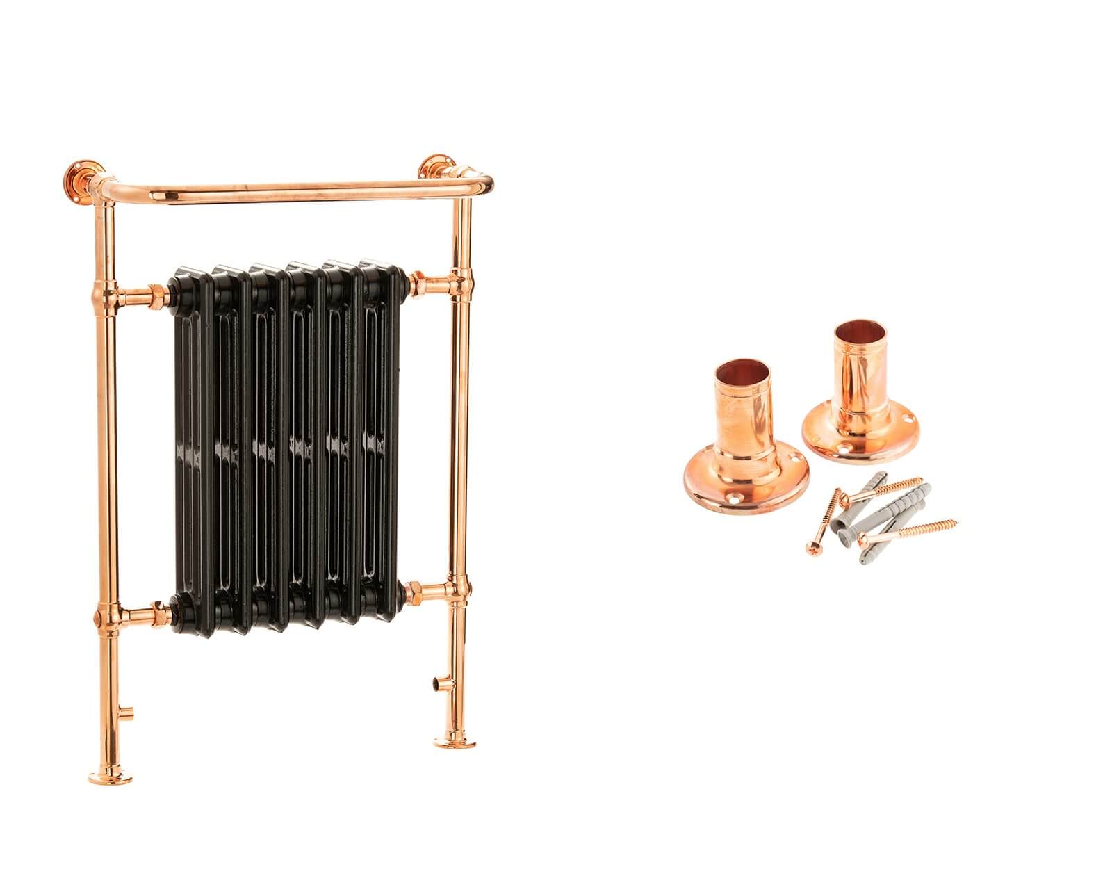 Column Towel Radiators - Brushed Brass